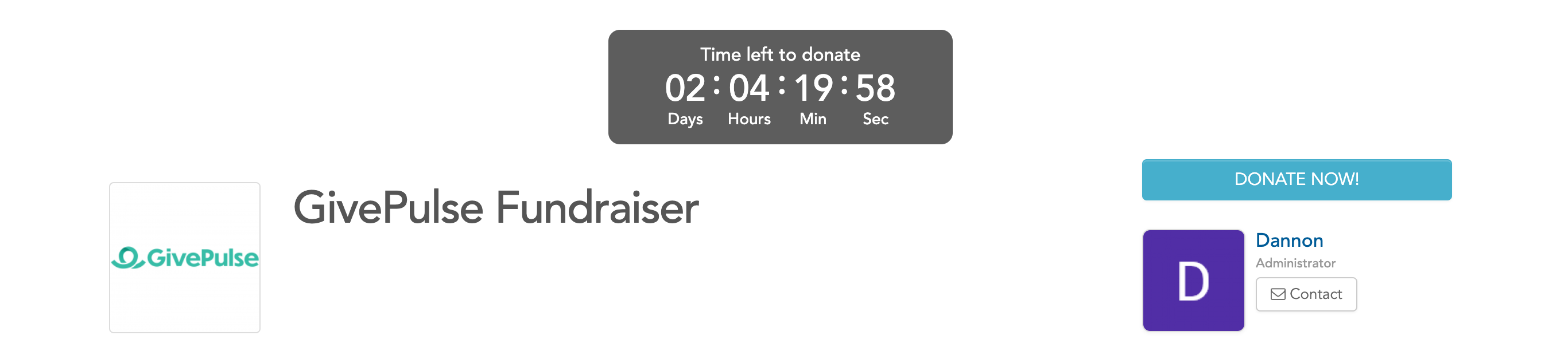 Fundraiser Countdown – GivePulse