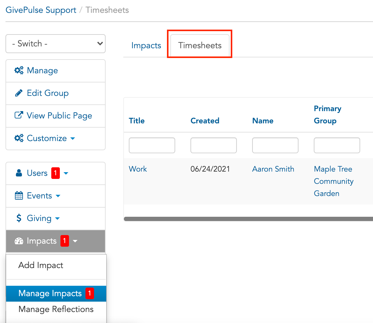 Admins Verifying Timesheets – GivePulse
